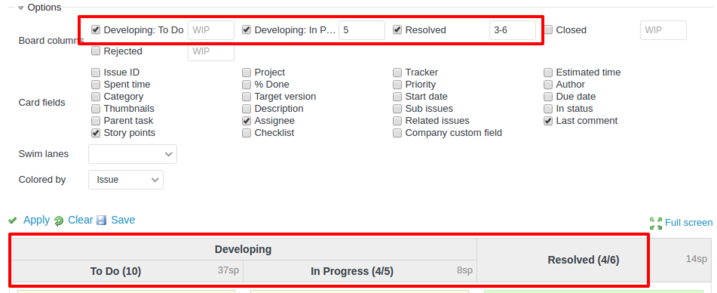 Customizing your board | Agile plugin documentation